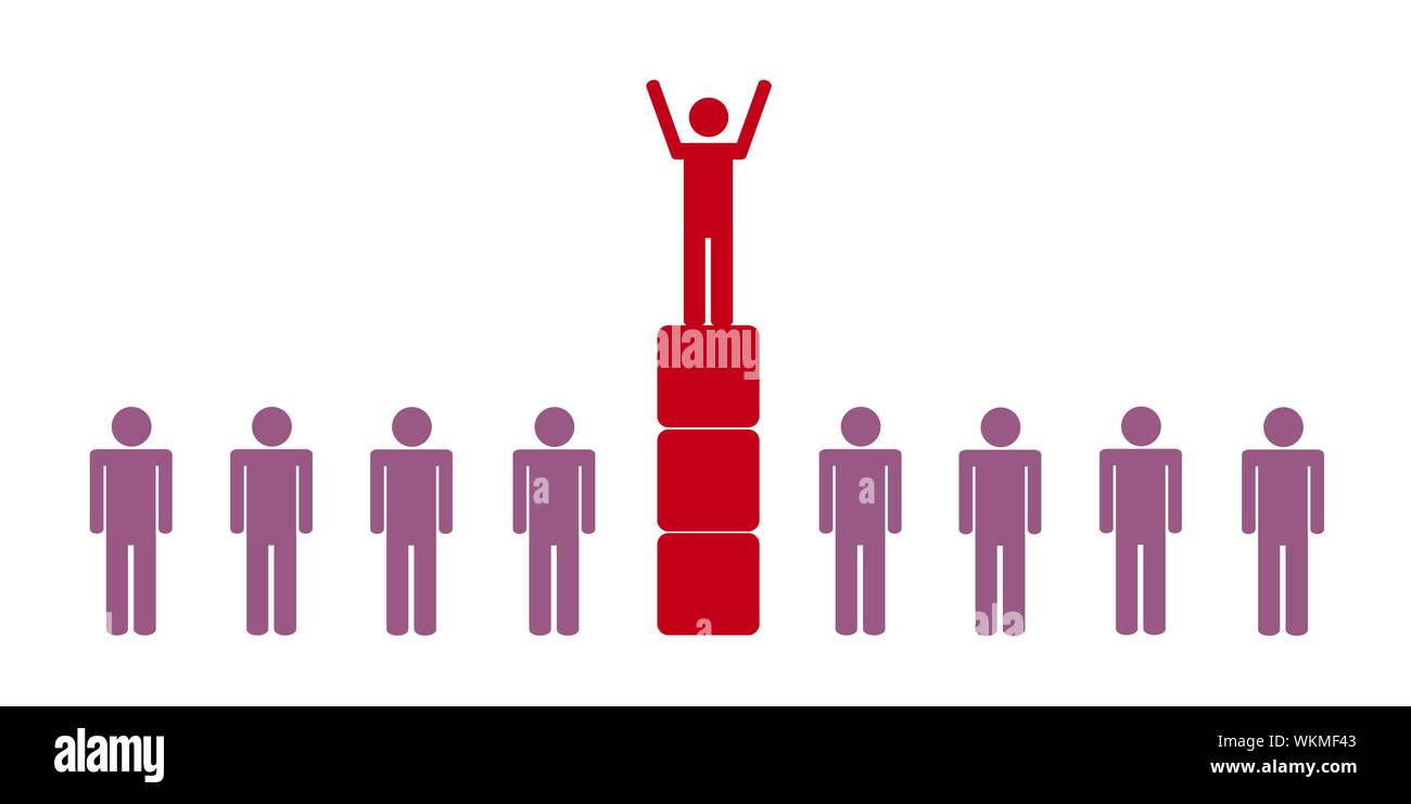 one person with success pictogram vector illustration EPS10 Stock ...