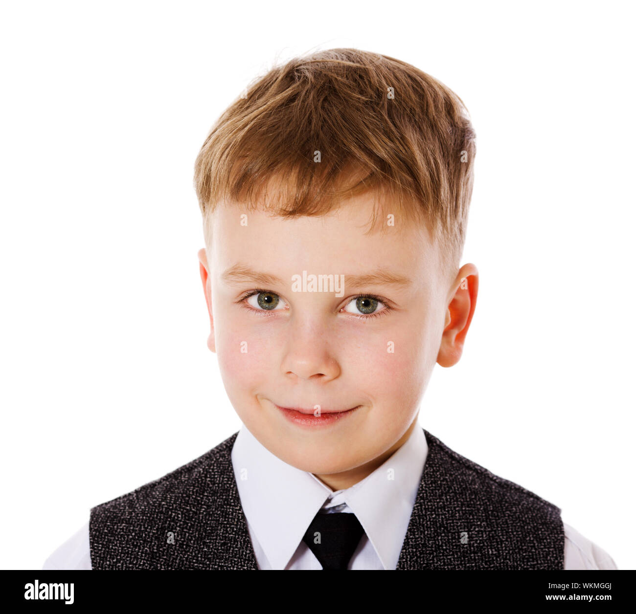 little School boy portrait isolated on white Stock Photo - Alamy