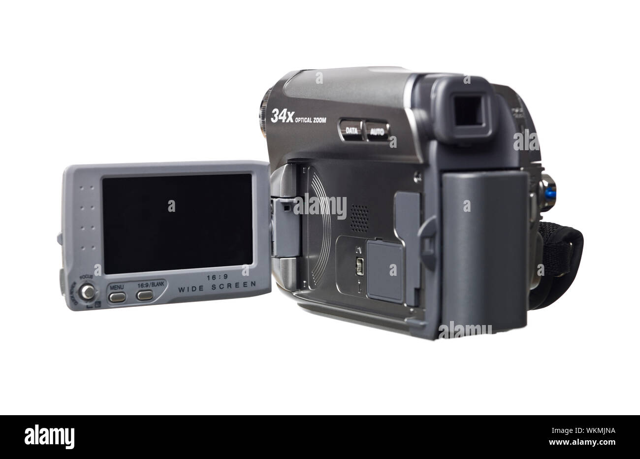 Hand held video camera isolated on a white background Stock Photo - Alamy