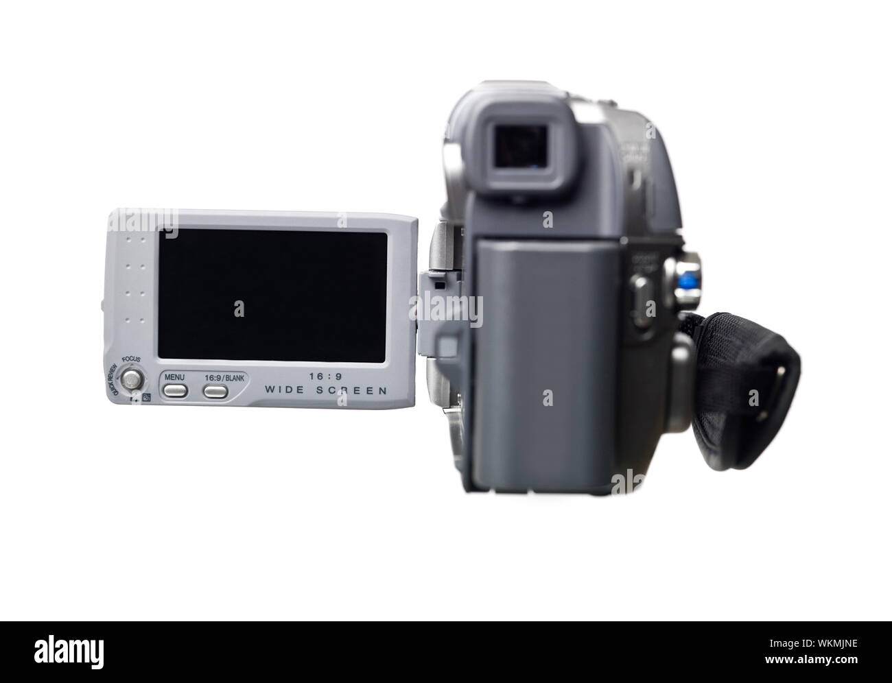 Hand held video camera isolated on a white background Stock Photo - Alamy