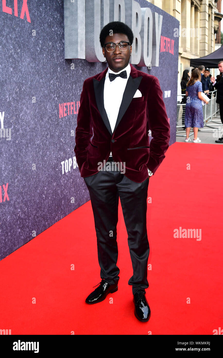 Hope Ikpoku attending the UK premiere of Top Boy at the Hackney ...