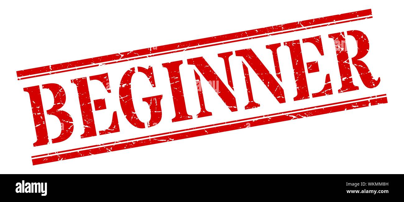 beginner stamp. beginner square grunge sign. beginner Stock Vector ...
