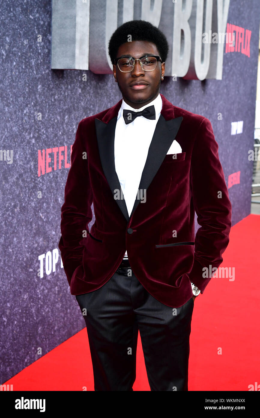 Hope Ikpoku attending the UK premiere of Top Boy at the Hackney ...