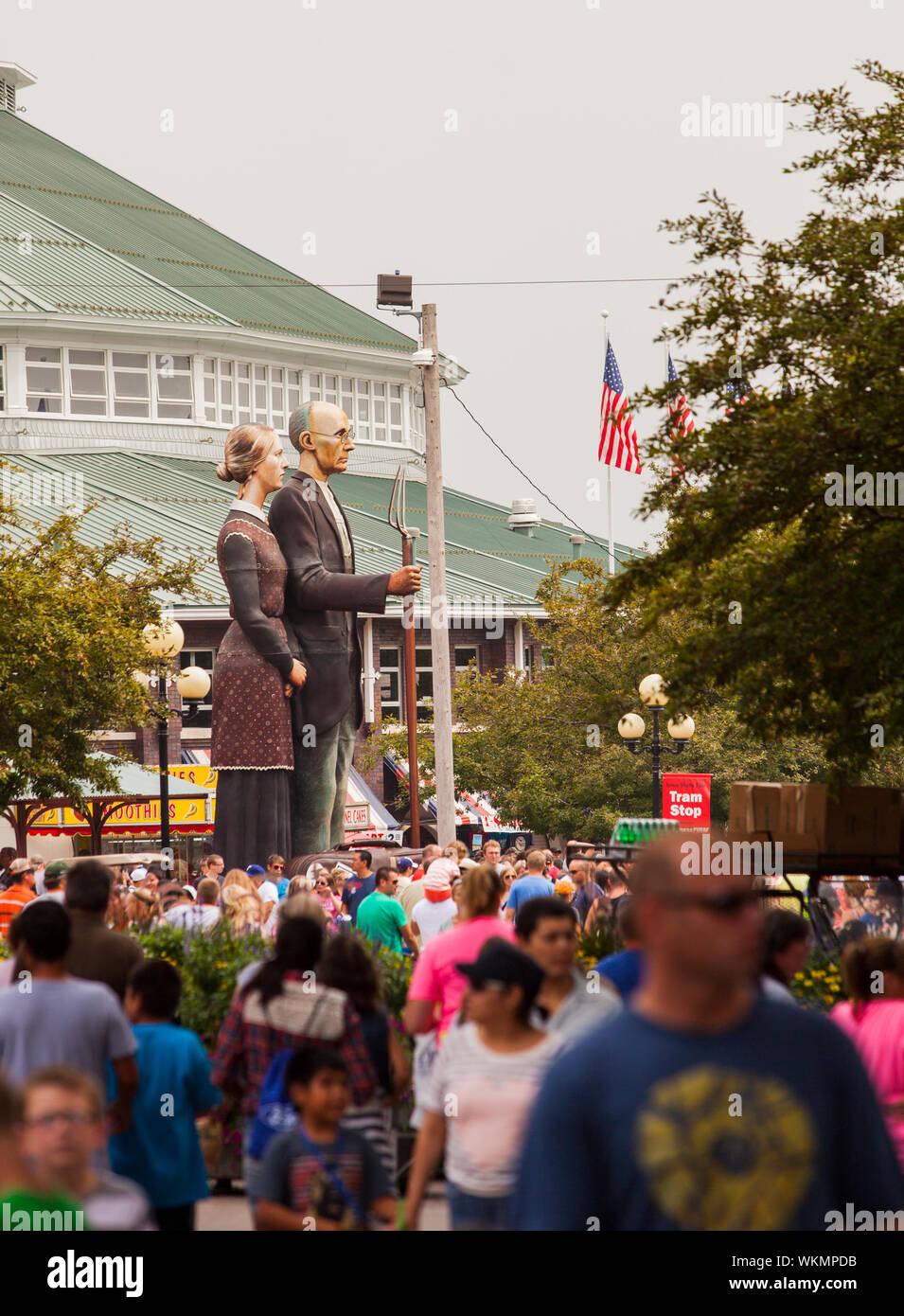 DES MOINES, IA /USA - AUGUST 10: Attendees at the Iowa State Fair ...