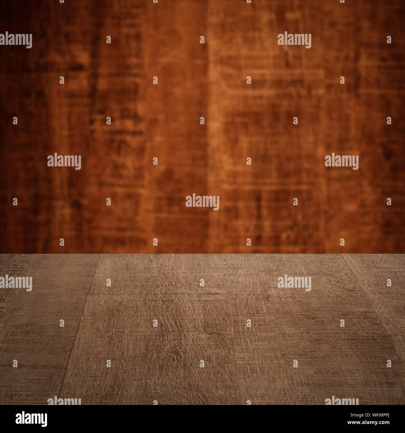 Wood background - table with wooden wall Stock Photo - Alamy