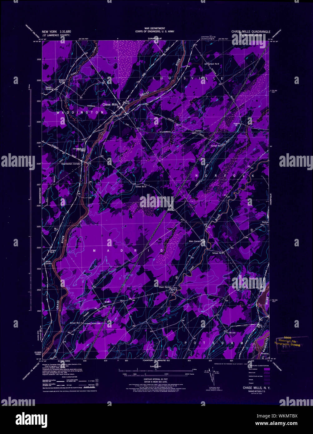 New York NY Chase Mills 122918 1943 31680 Inverted Restoration Stock ...