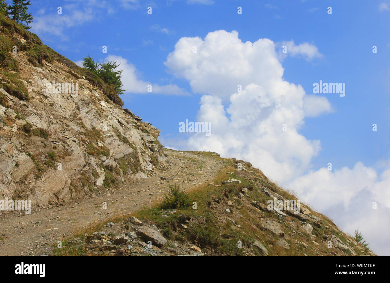 a panorama with mountain path Stock Photo - Alamy
