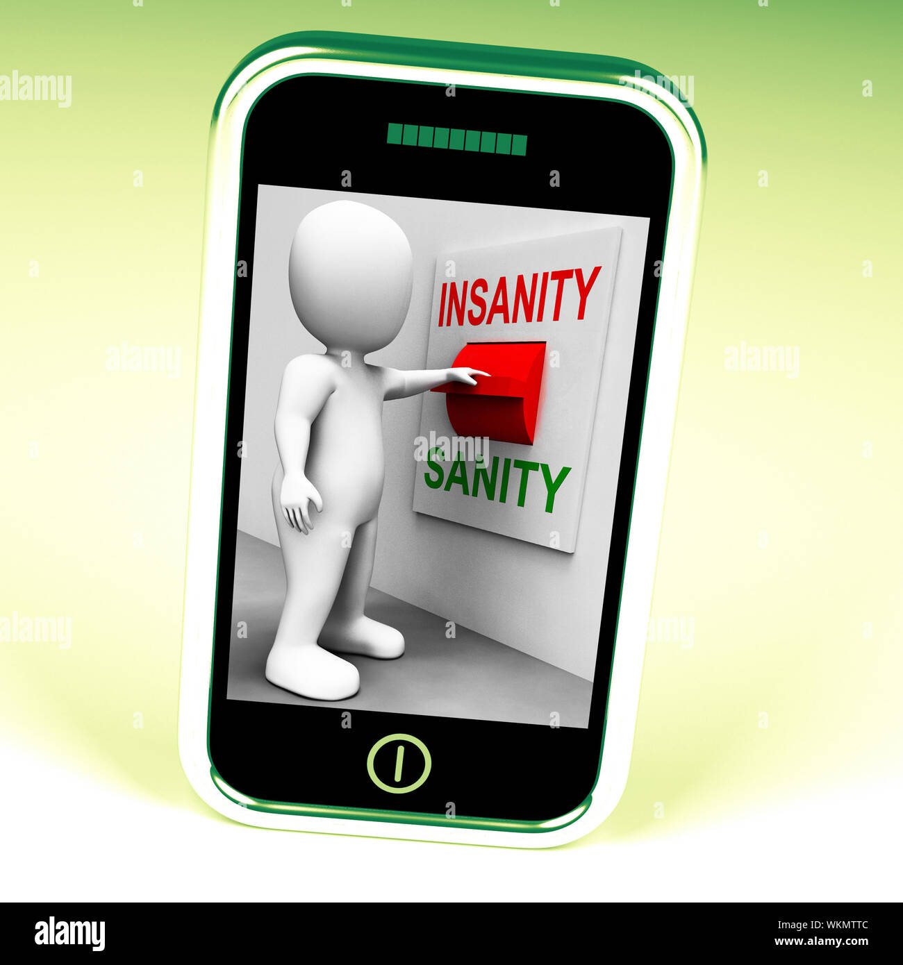 Insanity Sanity Switch Showing Sane Or Insane Psychology Stock Photo ...