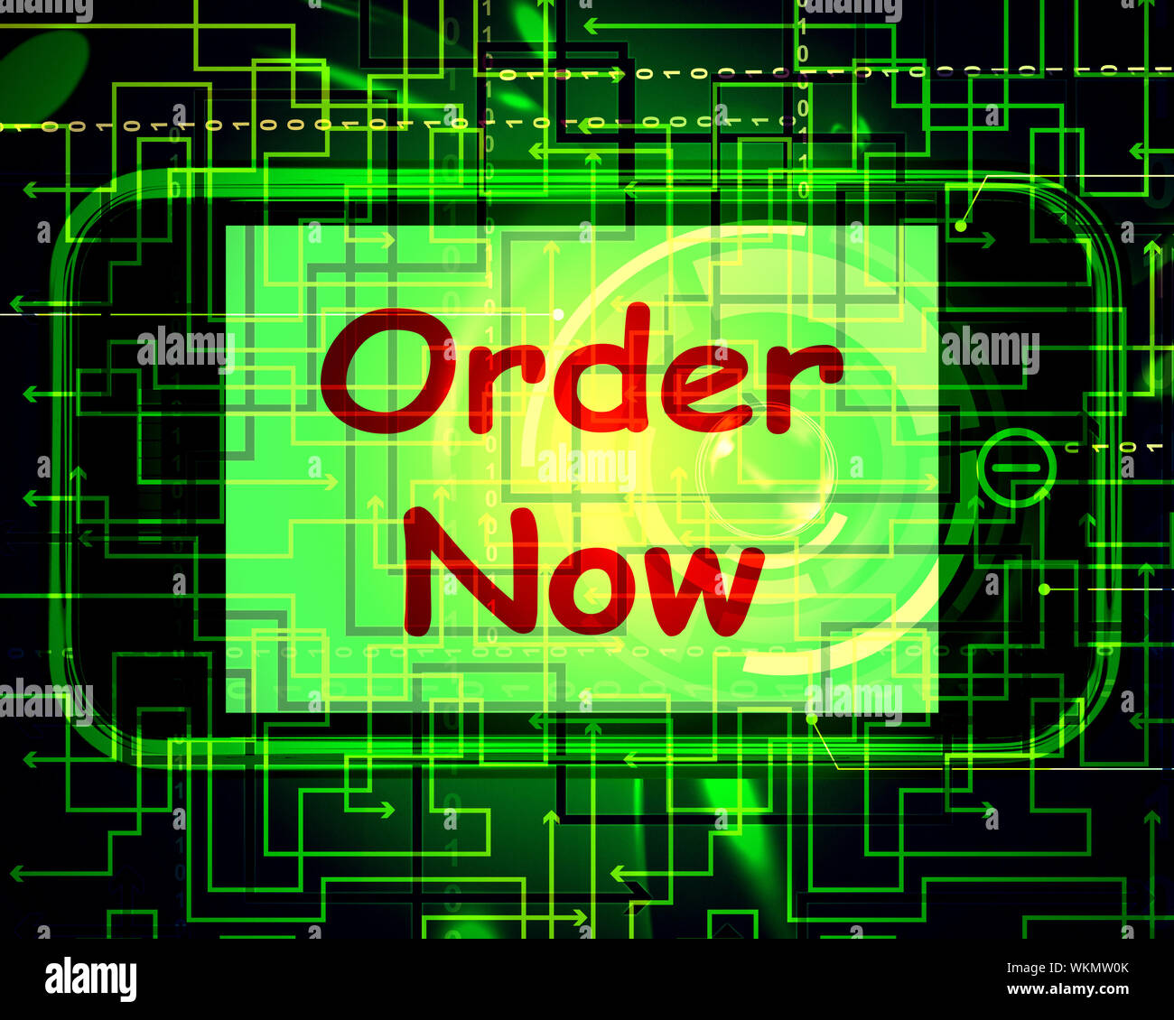 Available Now On Phone Showing In Stock Or Online Ordering Stock Photo ...