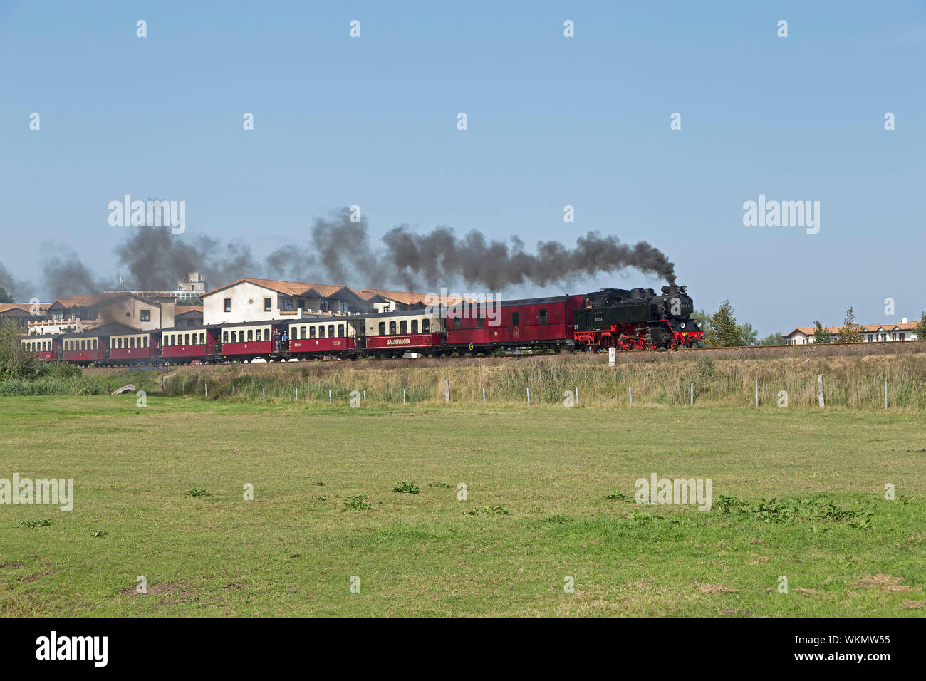 steam train Molli, Kühlungsborn East, Mecklenburg-West Pomerania ...