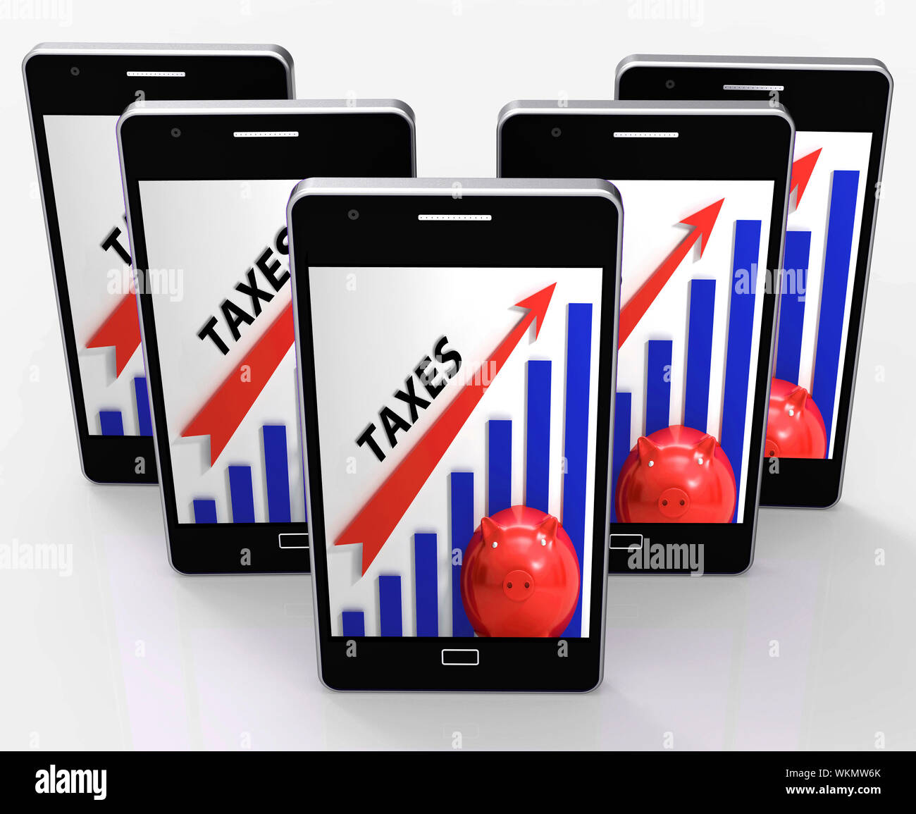 Taxes Graph Showing Increase In Taxes And Tariffs Stock Photo - Alamy