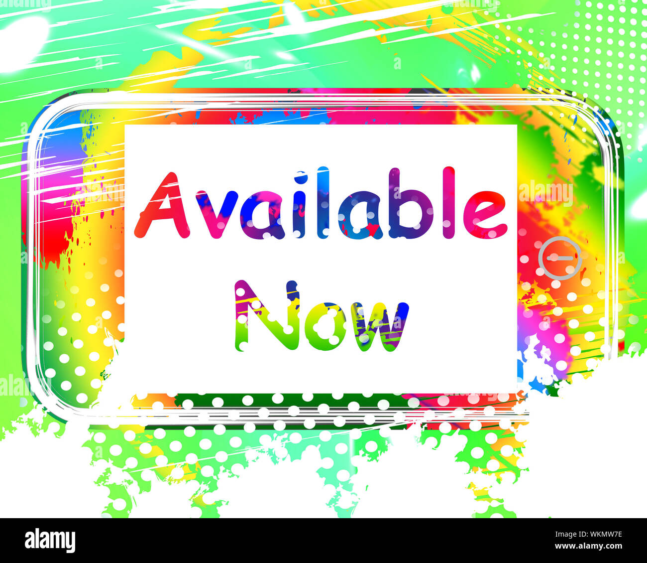 Available Now On Screen Showing In Stock Or Online Ordering Stock Photo ...