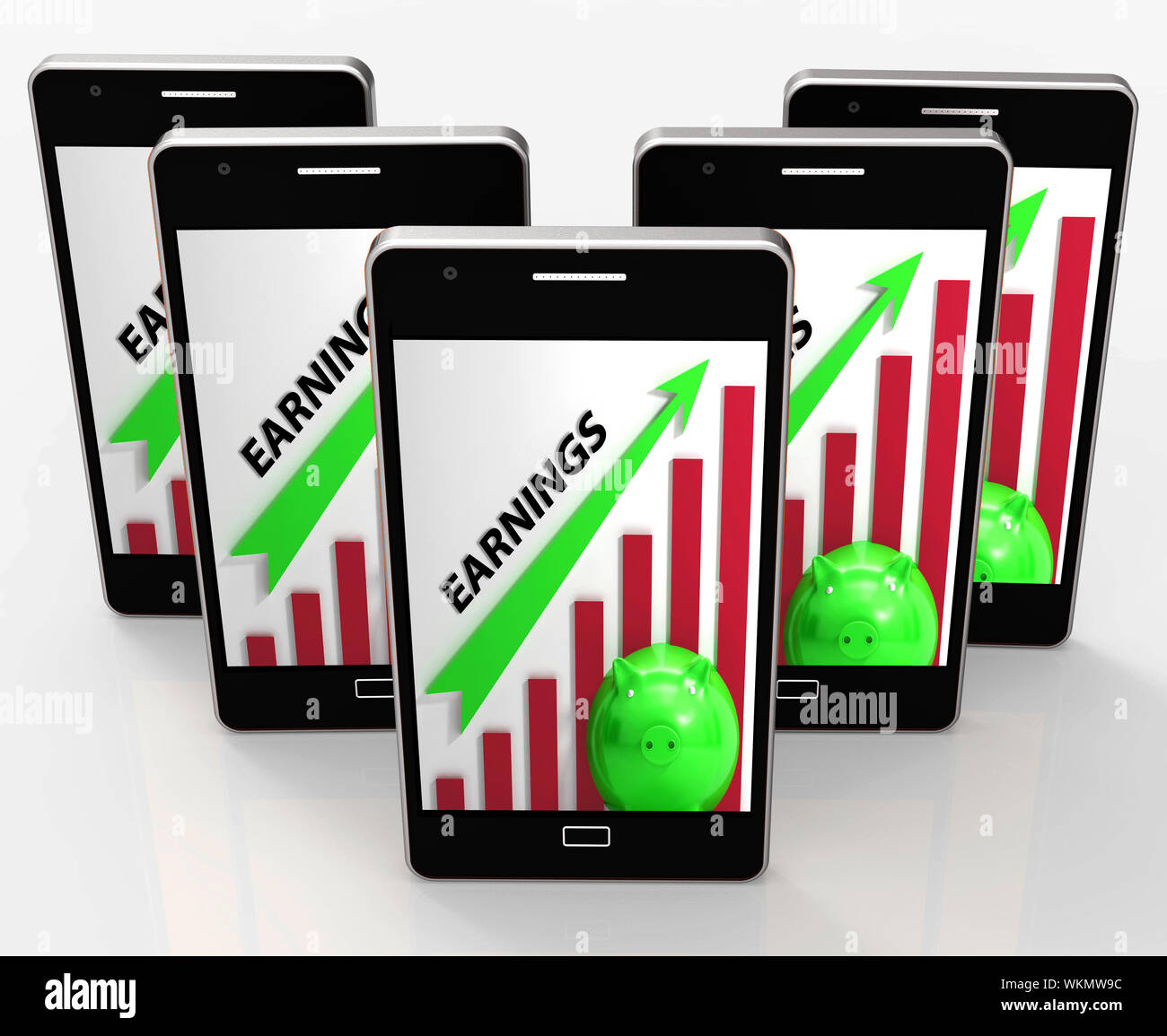 Earnings Graph Showing Company Sales And Income Stock Photo - Alamy