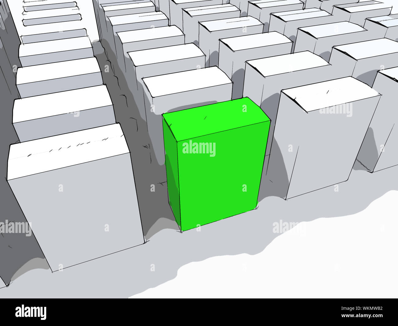 Blank Box Copyspace Meaning Stand Out Leader Or Individual Stock Photo ...