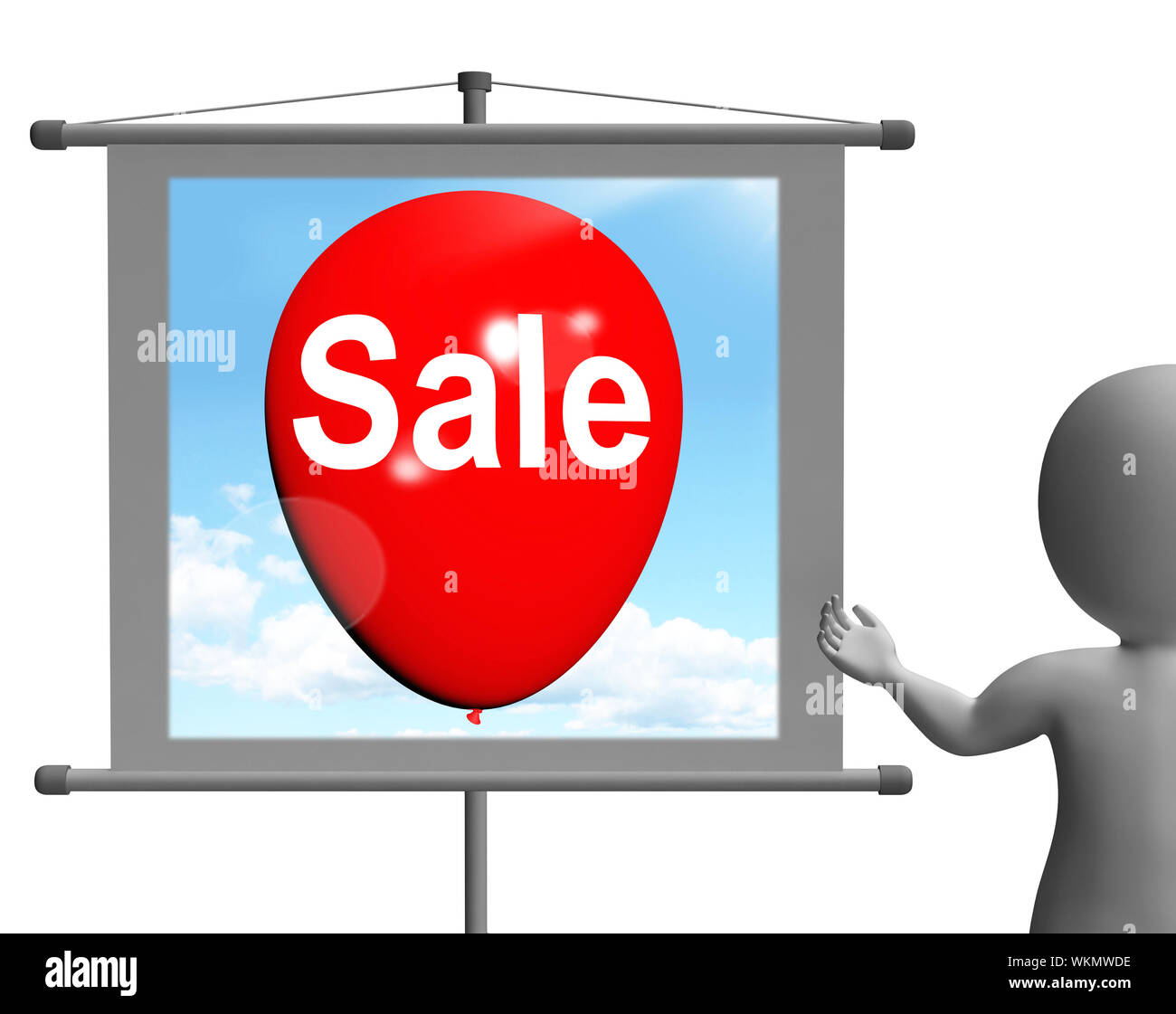 Sale Sign Showing Discount and Offers in Selling Stock Photo - Alamy