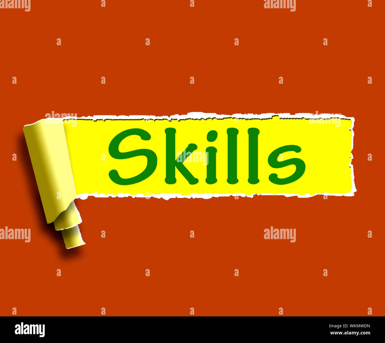 Skills Word Showing Training And Learning On Web Stock Photo - Alamy