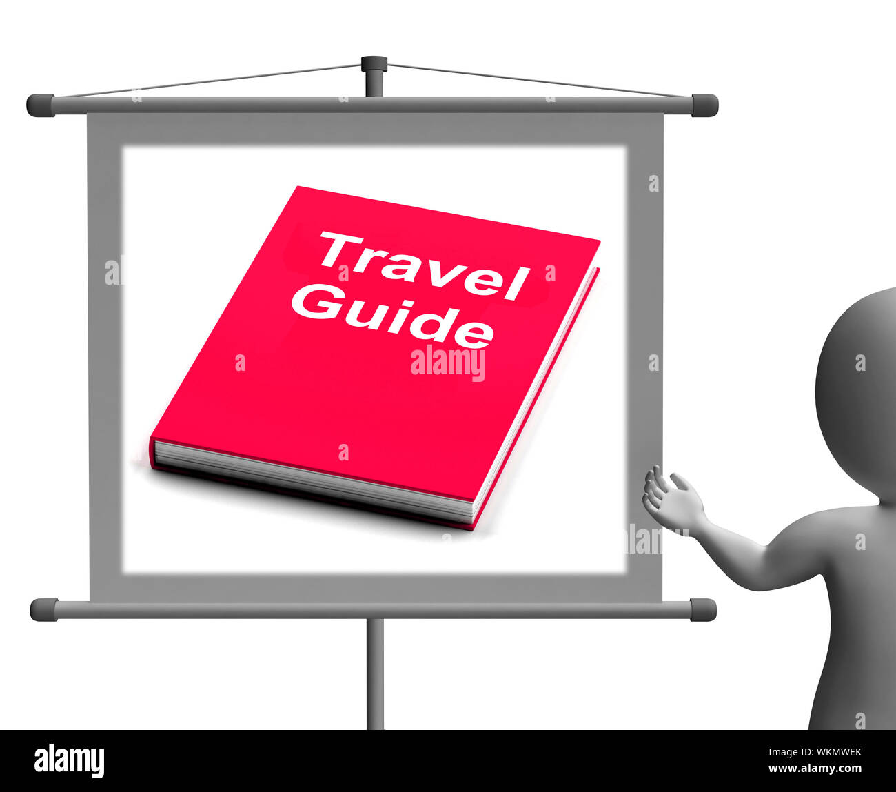 Travel Guide Sign Showing Information About Travels Stock Photo - Alamy