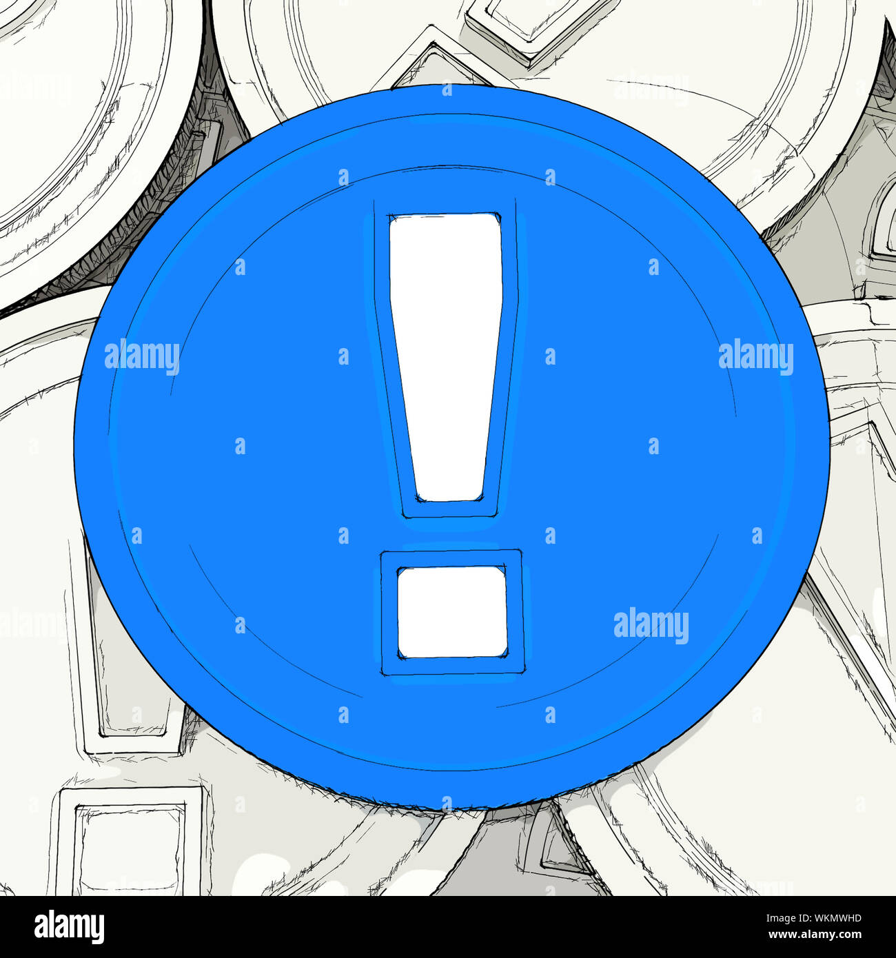 Exclamation Mark Coin Meaning Surprise And Warning About Money Stock ...