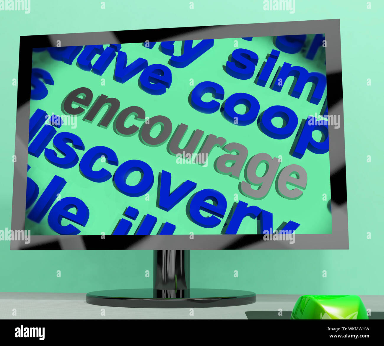 Encourage Word Screen Meaning Motivation Inspiration And Support Stock ...