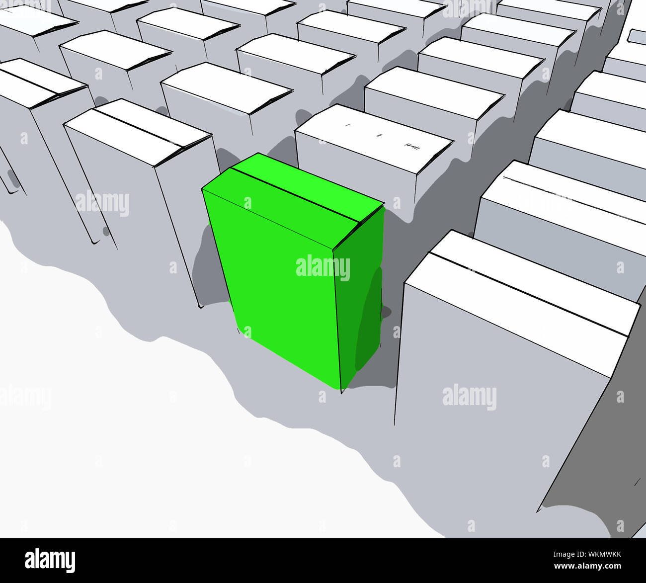 Blank Box Copy space Meaning Stand Out Leader Or Individual Stock Photo ...