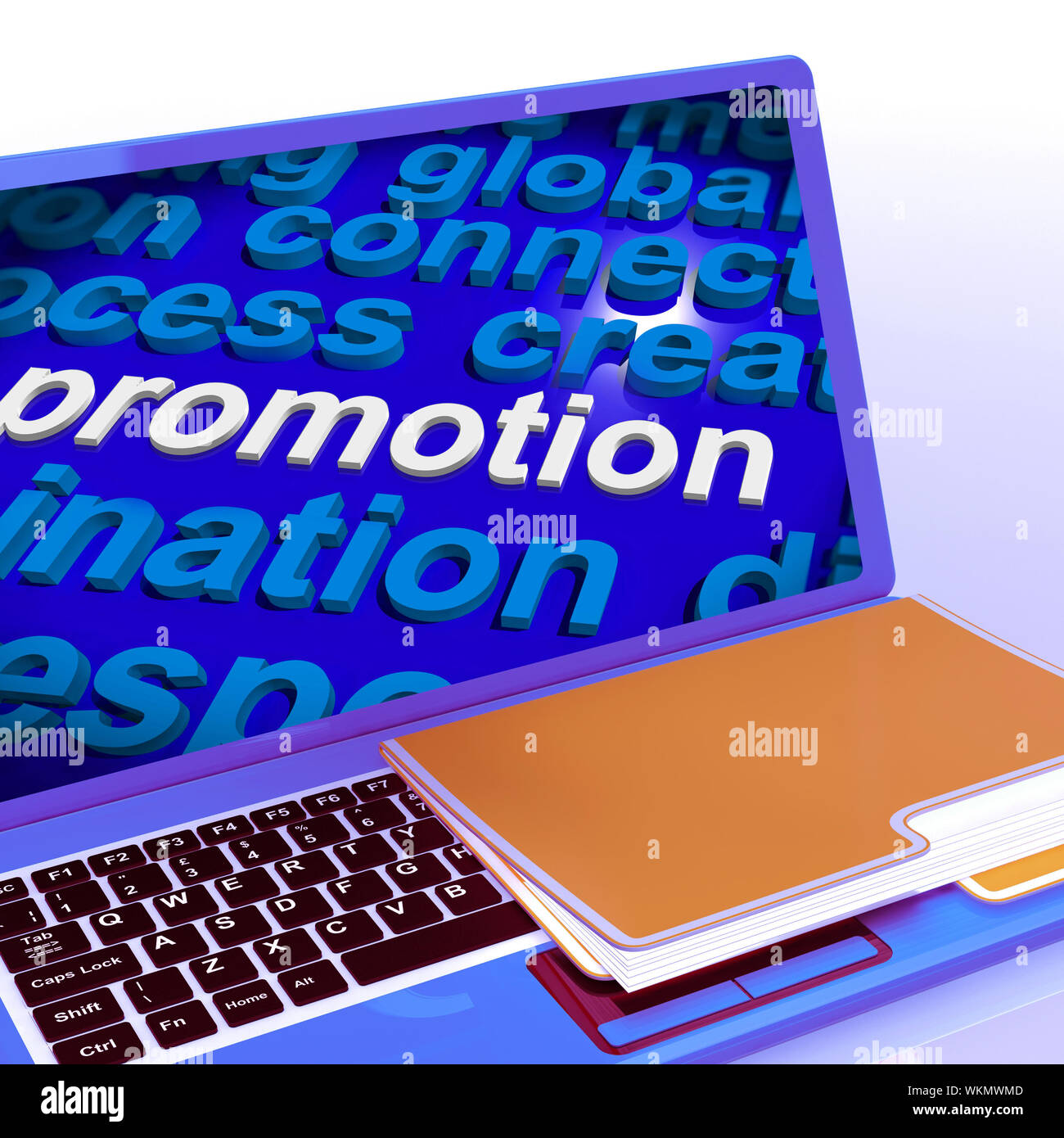 Promotion Word Cloud Laptop Showing Discount Bargain Or Mark down Stock ...