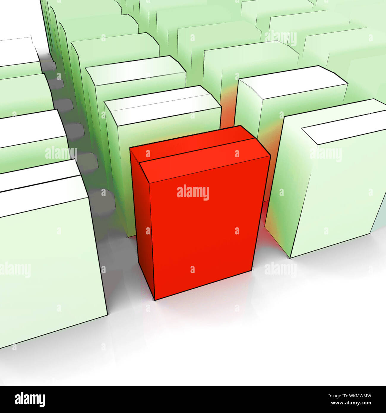 Blank Box Copyspace Meaning Stand Out Leader Or Individual Stock Photo ...