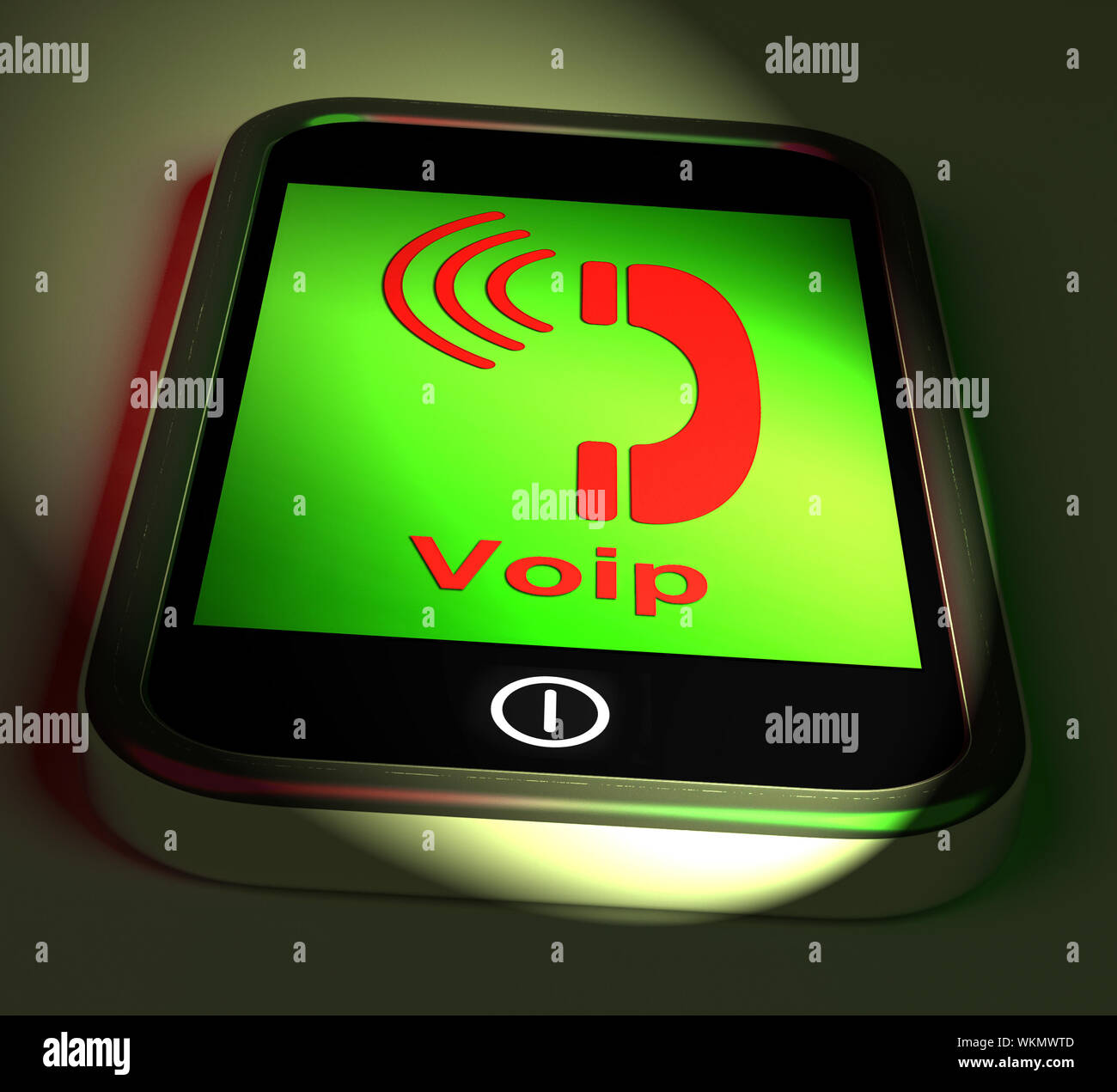 Voip On Phone Showing Voice Over Internet Protocol And Ip Telephony ...