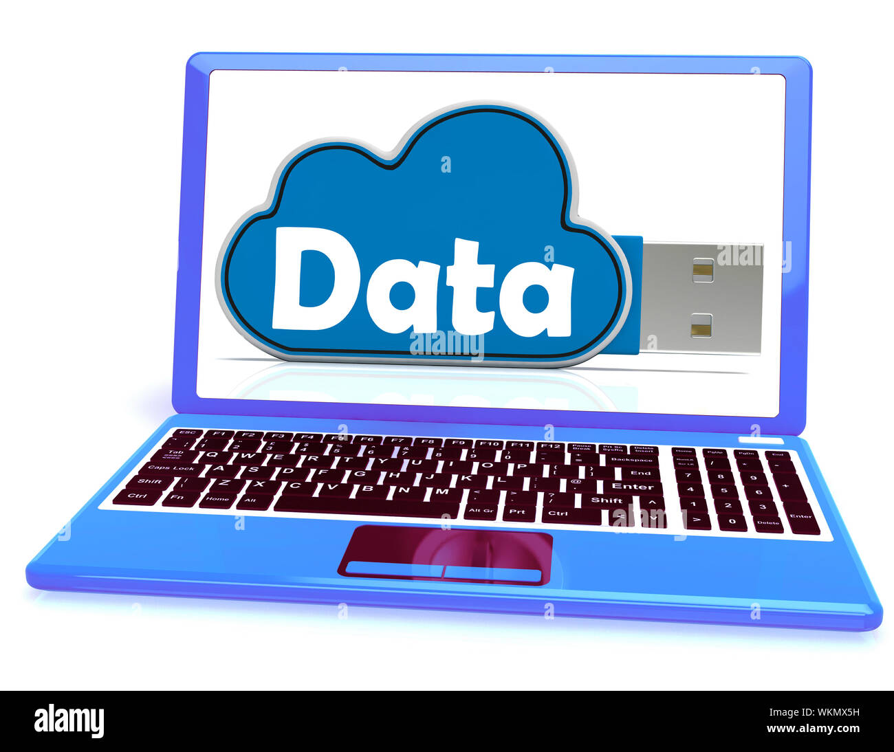 Data Memory Showing Backing Up To Cloud Storage Stock Photo - Alamy