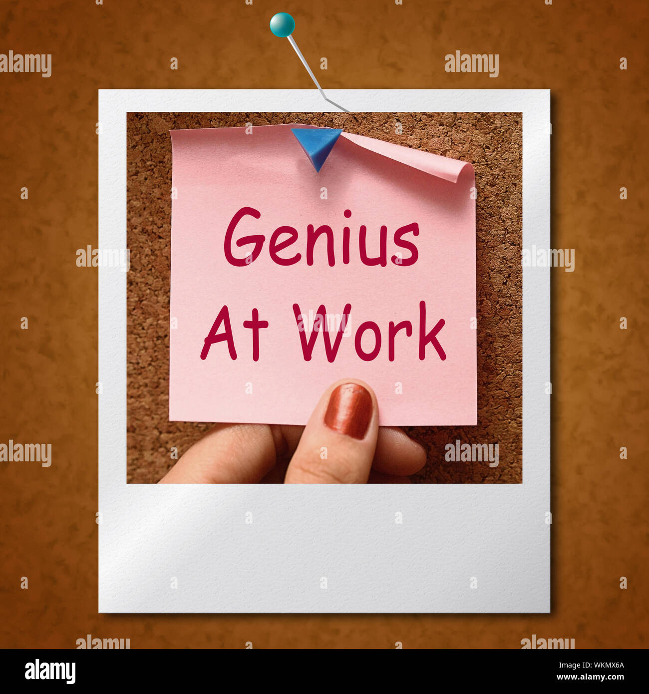 Genius At Work Note Meaning Do Not Disturb Stock Photo - Alamy