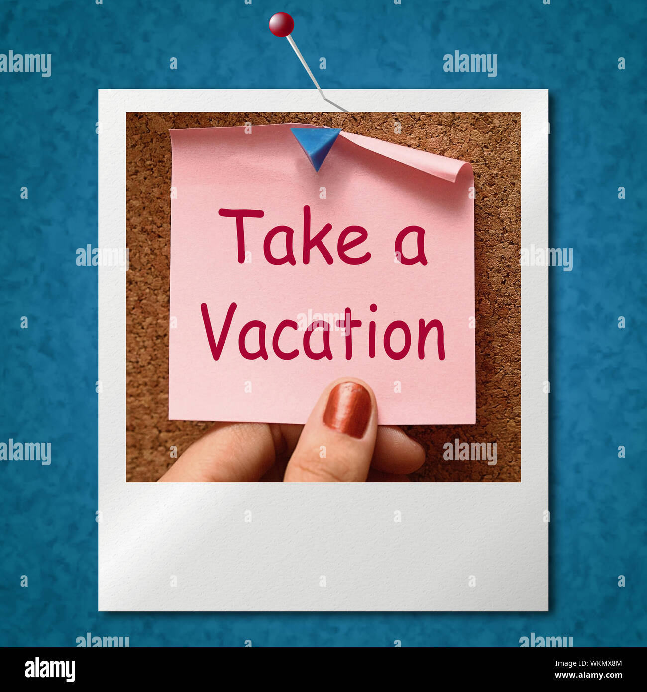 Take A Holiday Note Meaning Time For Vacation Stock Photo - Alamy
