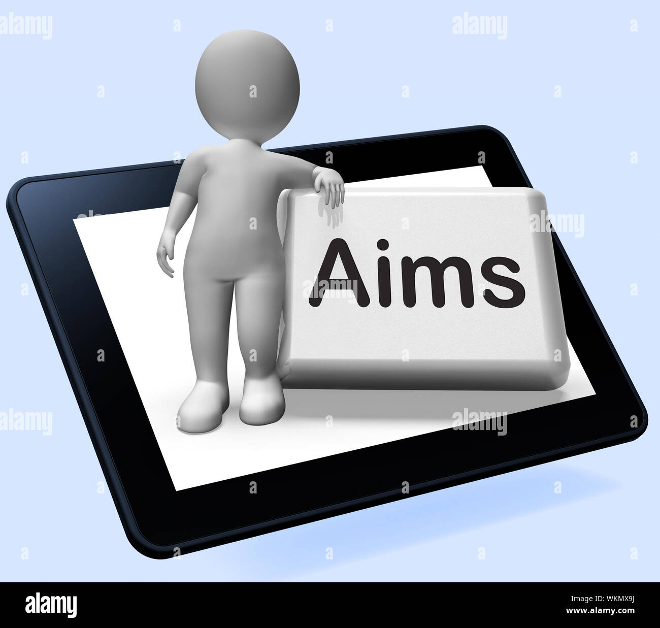 Aims Button With Character Showing Targeting Purpose And Aspiration ...