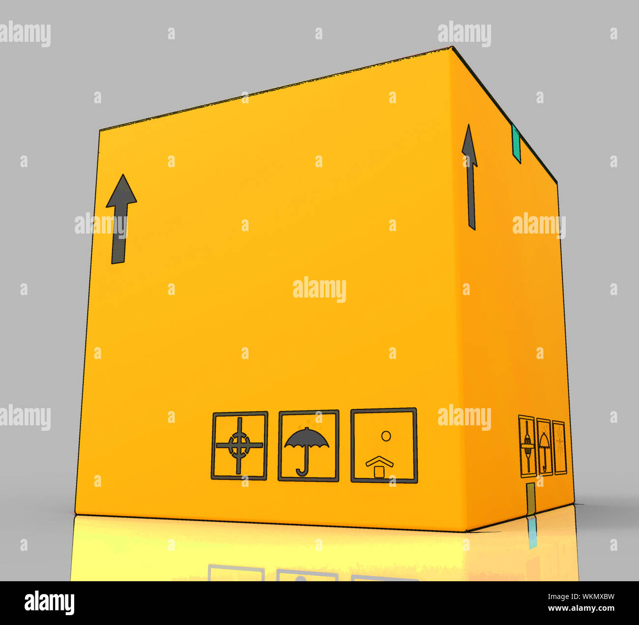 Blank Delivery Box Showing Copy space For Message Stock Photo - Alamy