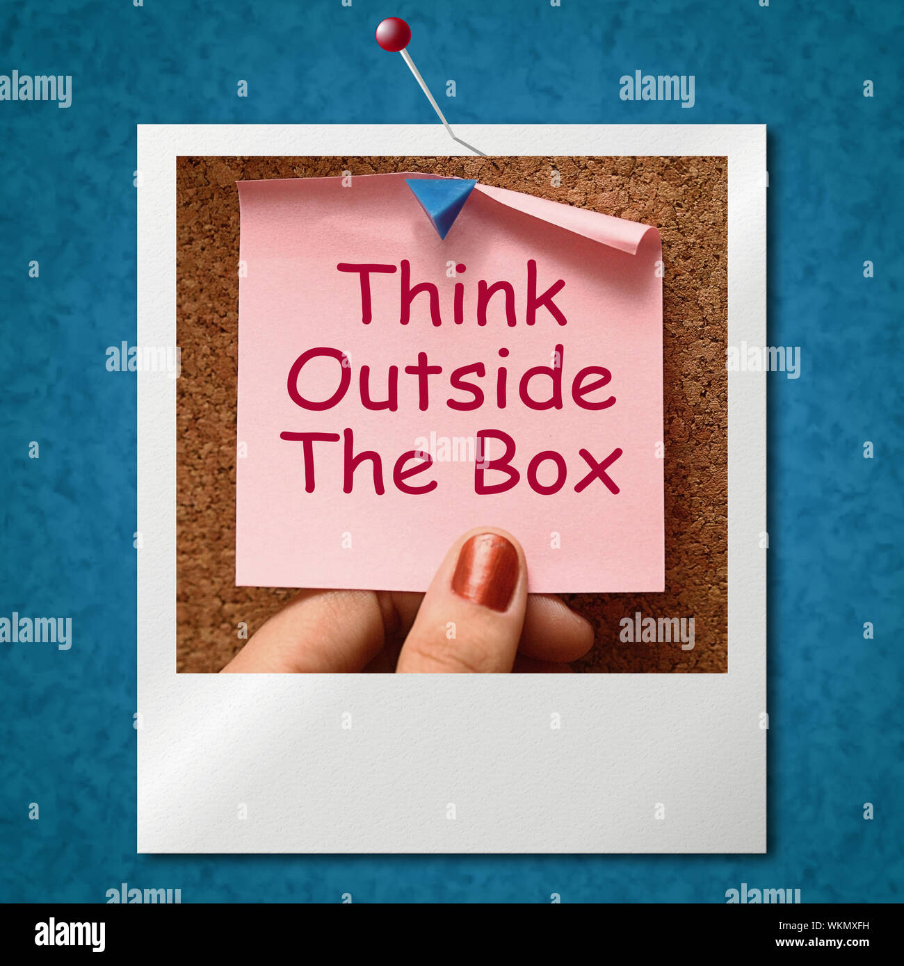 Think Outside The Box Photo Means Different Unconventional Thinking ...