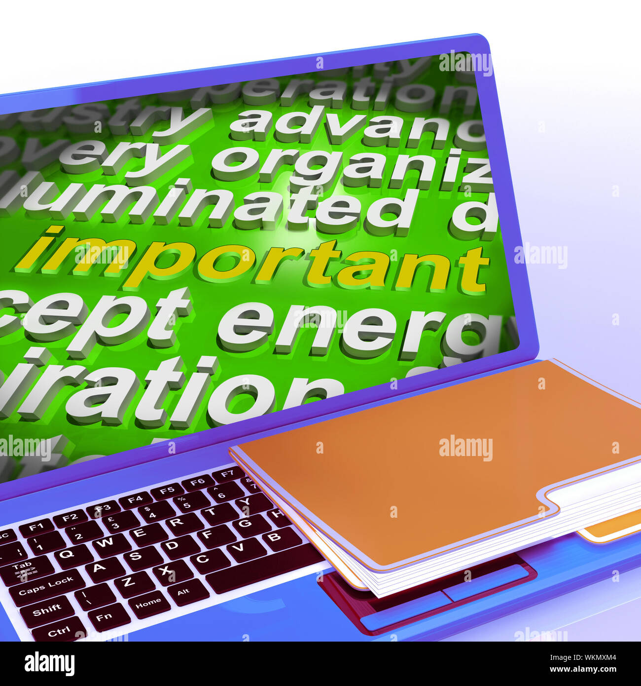 Important Word Cloud Laptop Showing Importance Consequential Or Major ...