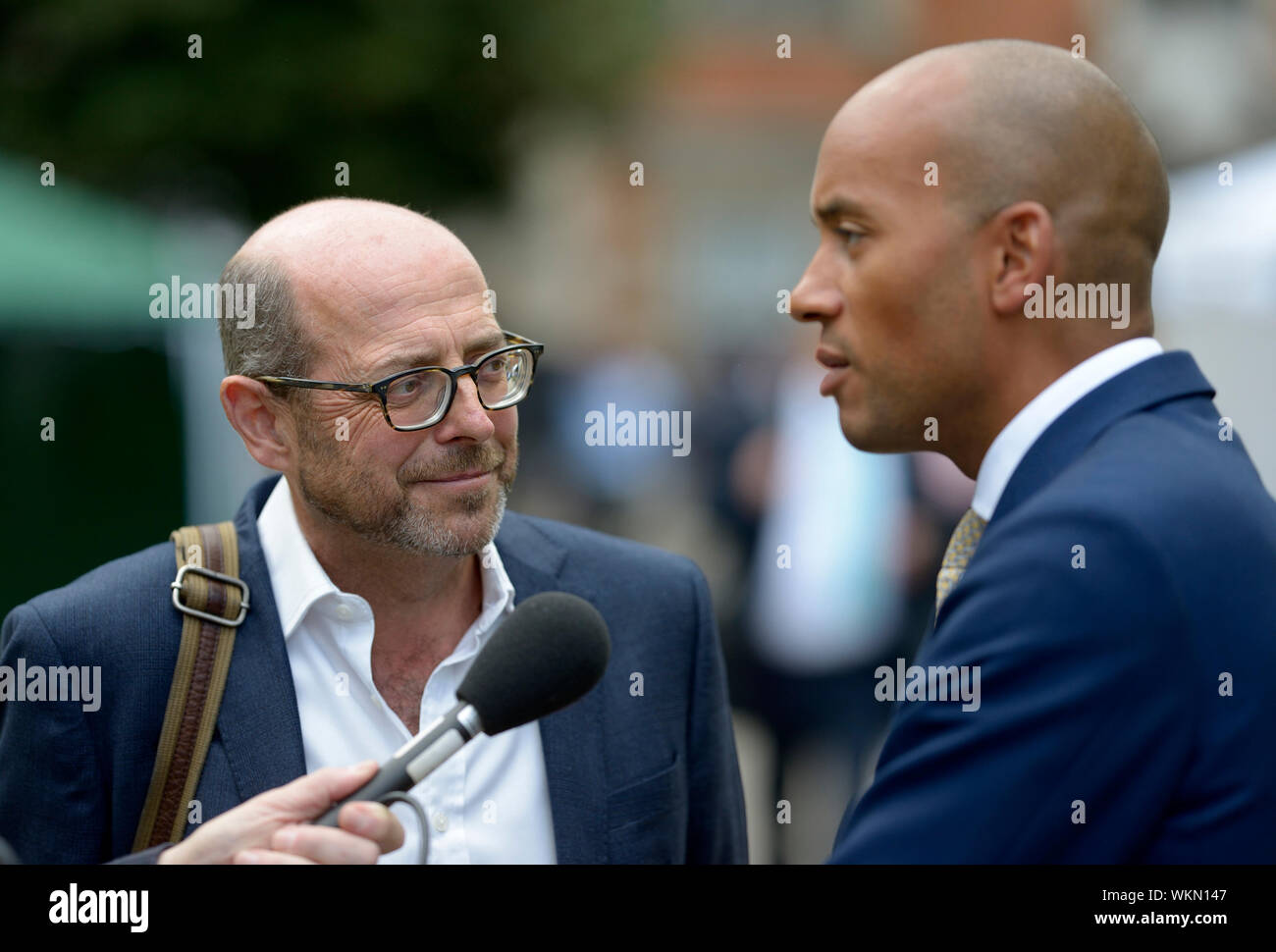 Nick Robinson - BBC News political editor - talking to Chuka Umunna MP ...