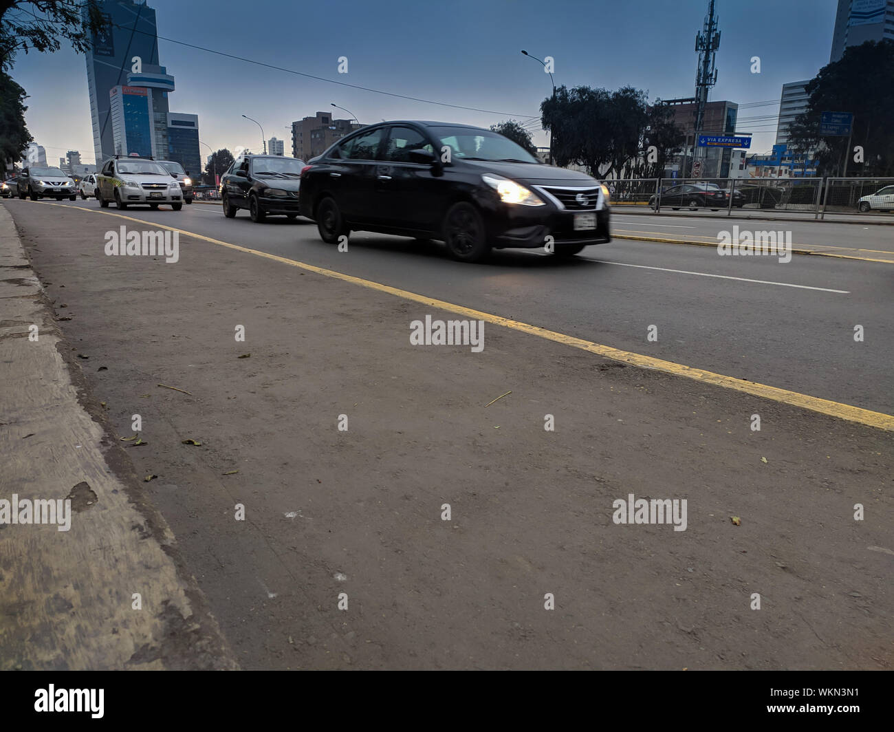 Traffic on Javier Prado San Isidro lima Peru Stock Photo - Alamy