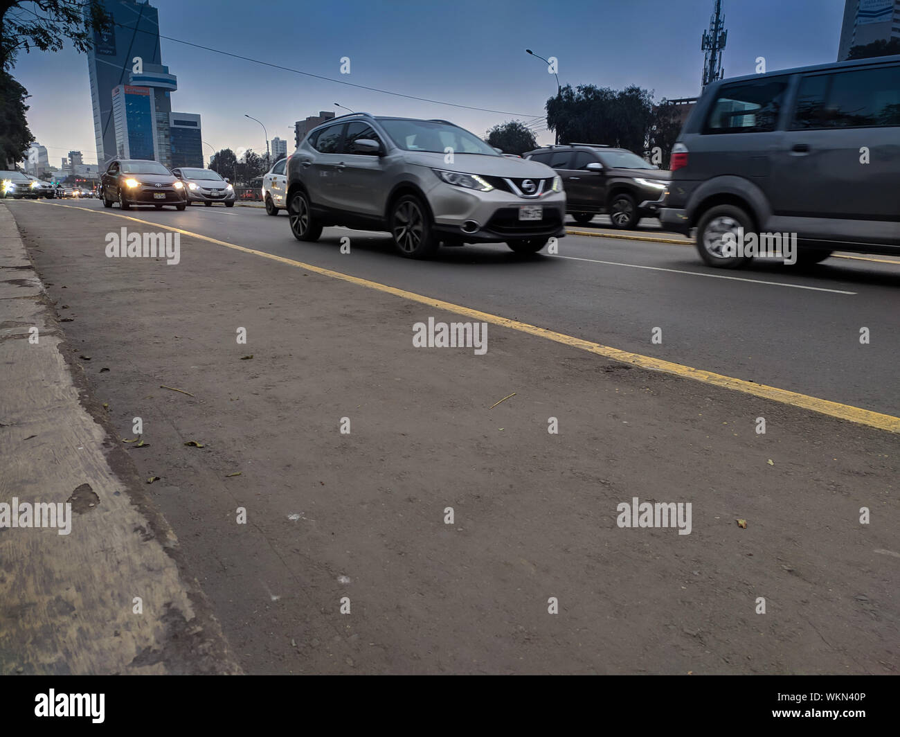 Traffic on Javier Prado San Isidro lima Peru Stock Photo - Alamy