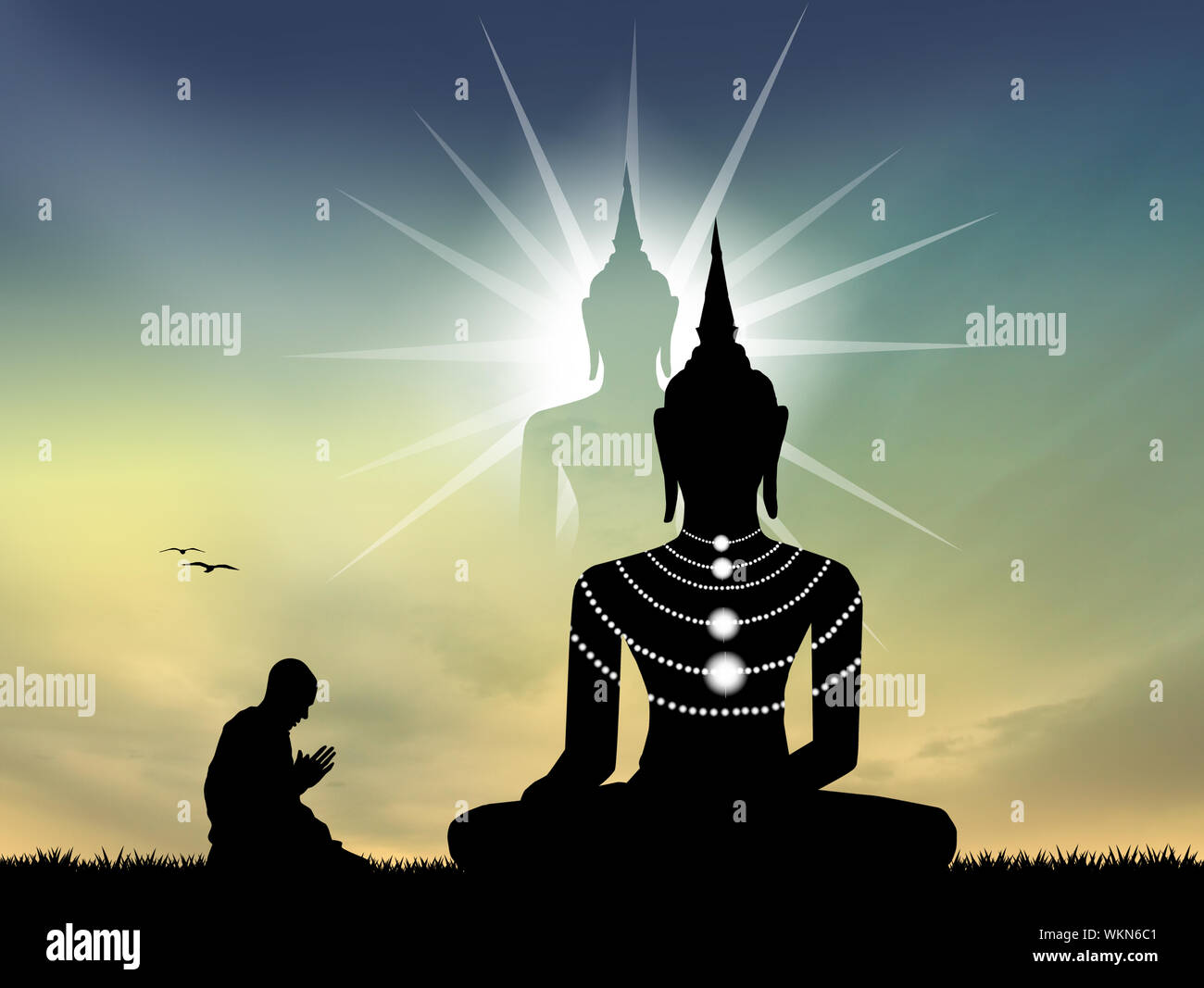 prayer to the Buddha Stock Photo - Alamy