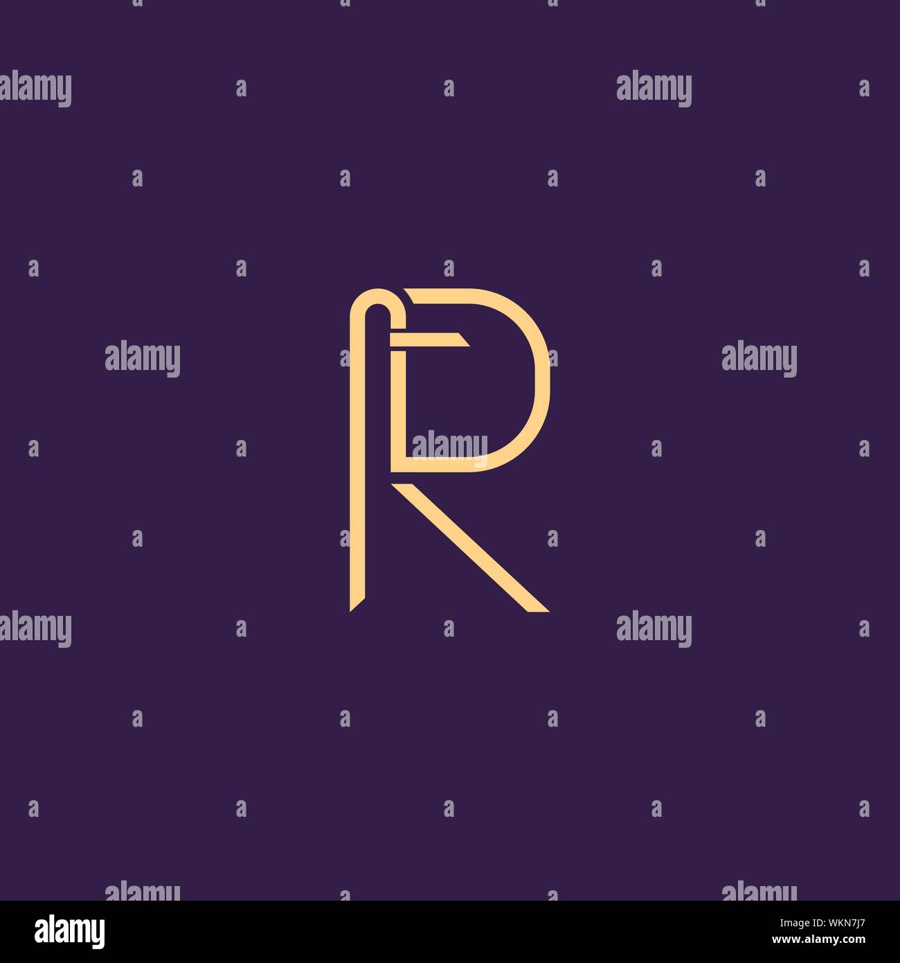 Creative Innovative Initial Letter logo RR R. Minimal luxury Monogram ...