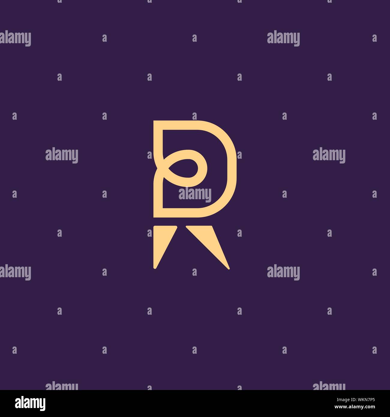 Creative Innovative Initial Letter logo RR R. Minimal luxury Monogram ...