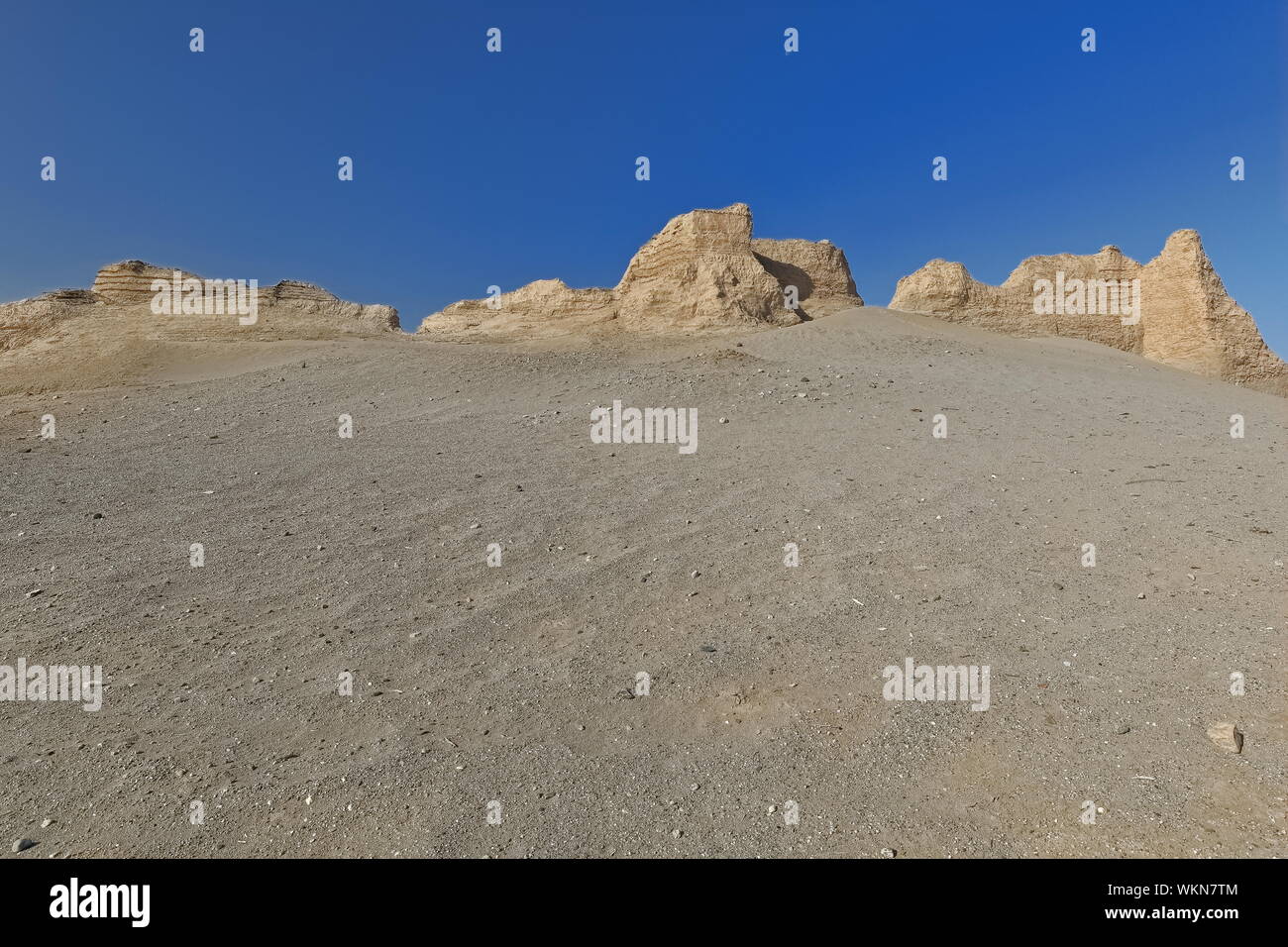 Ruins of the Tibetan fort-ancient town of Miran. Ruoqiang county ...