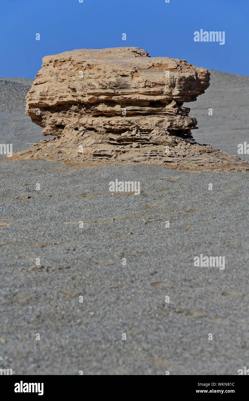Group of ruined Buddhist stupas-shrines-temples. Ancient town of Miran ...