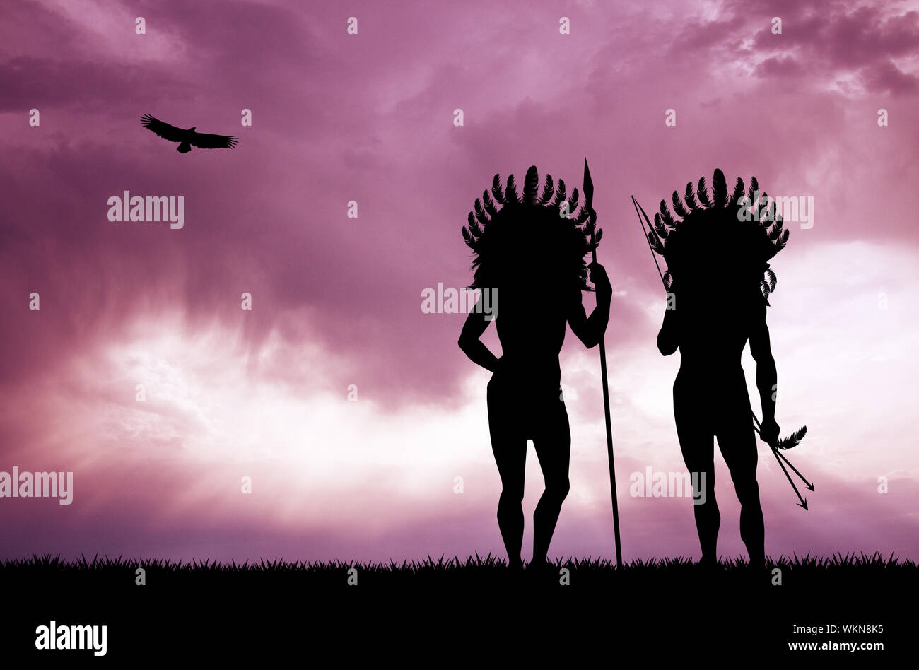 Native American Dance Silhouette Native American Dance Stock