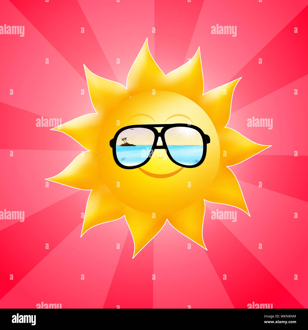 Funny sun cartoon Stock Photo - Alamy