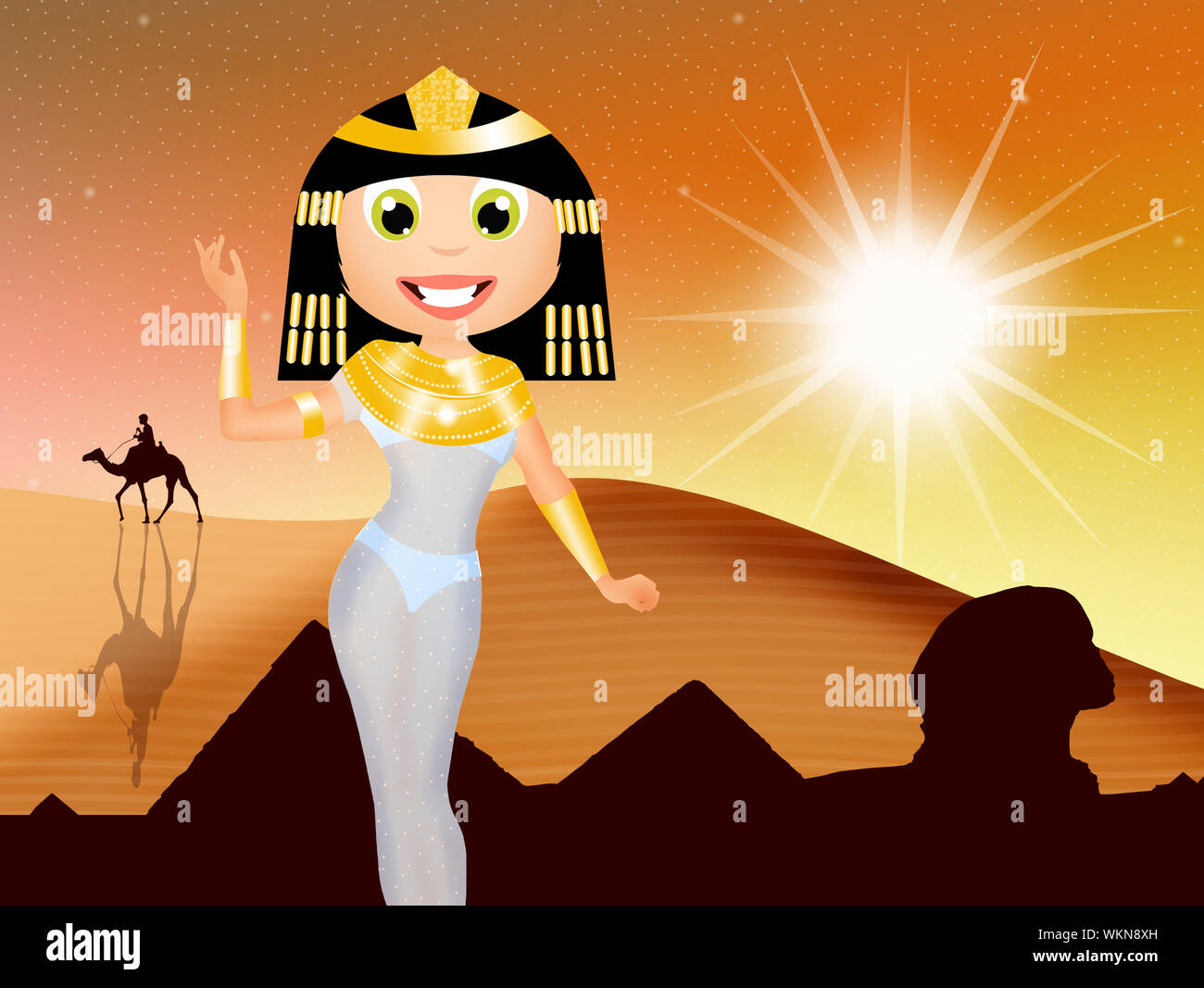 illustration of Cleopatra Stock Photo - Alamy