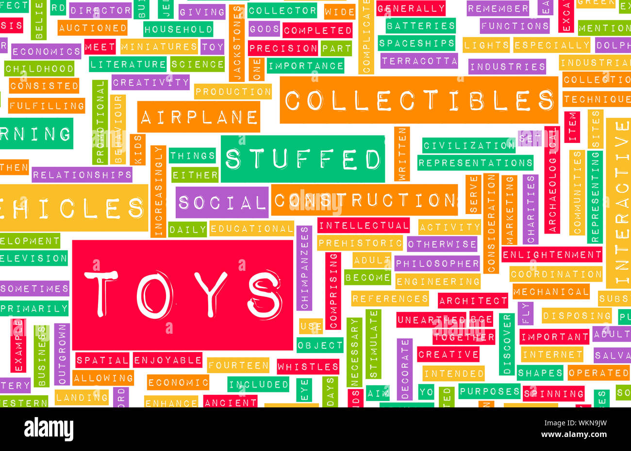Toys Collection as a Concept Abstract Art Stock Photo - Alamy