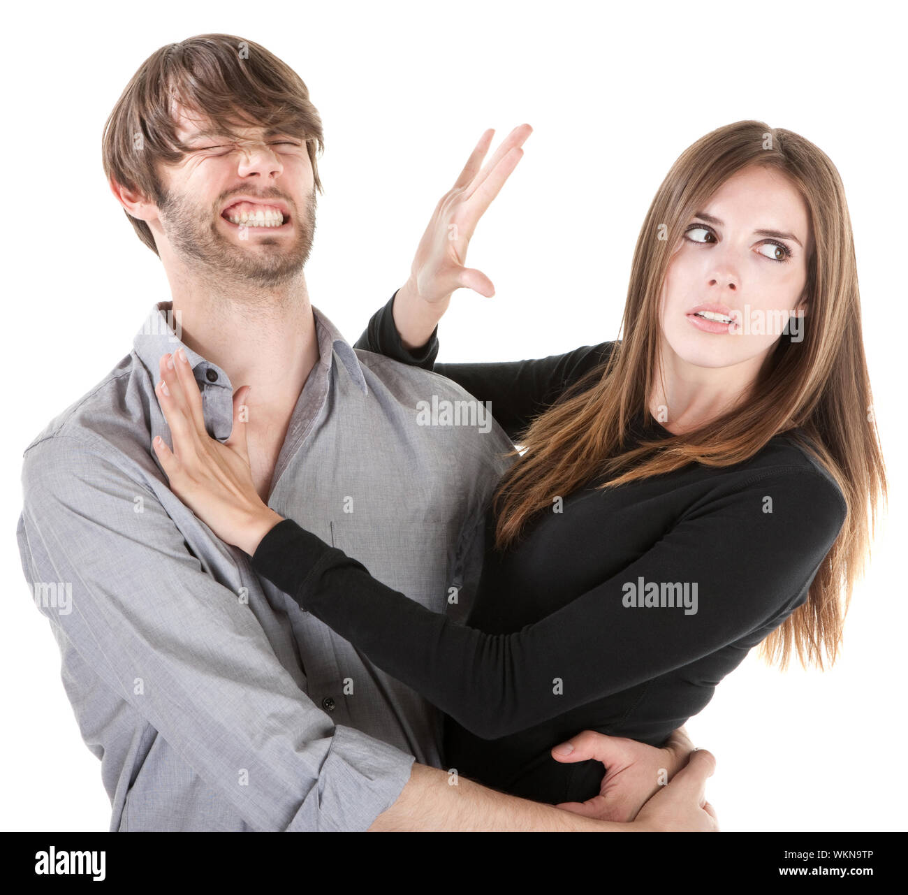 Young girl expresses her disinterest to her boyfriend Stock Photo - Alamy