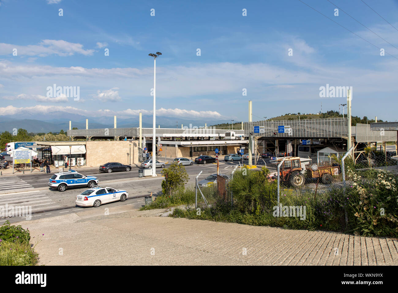 Greece, border with North Macedonia, border inspection post Evzoni ...