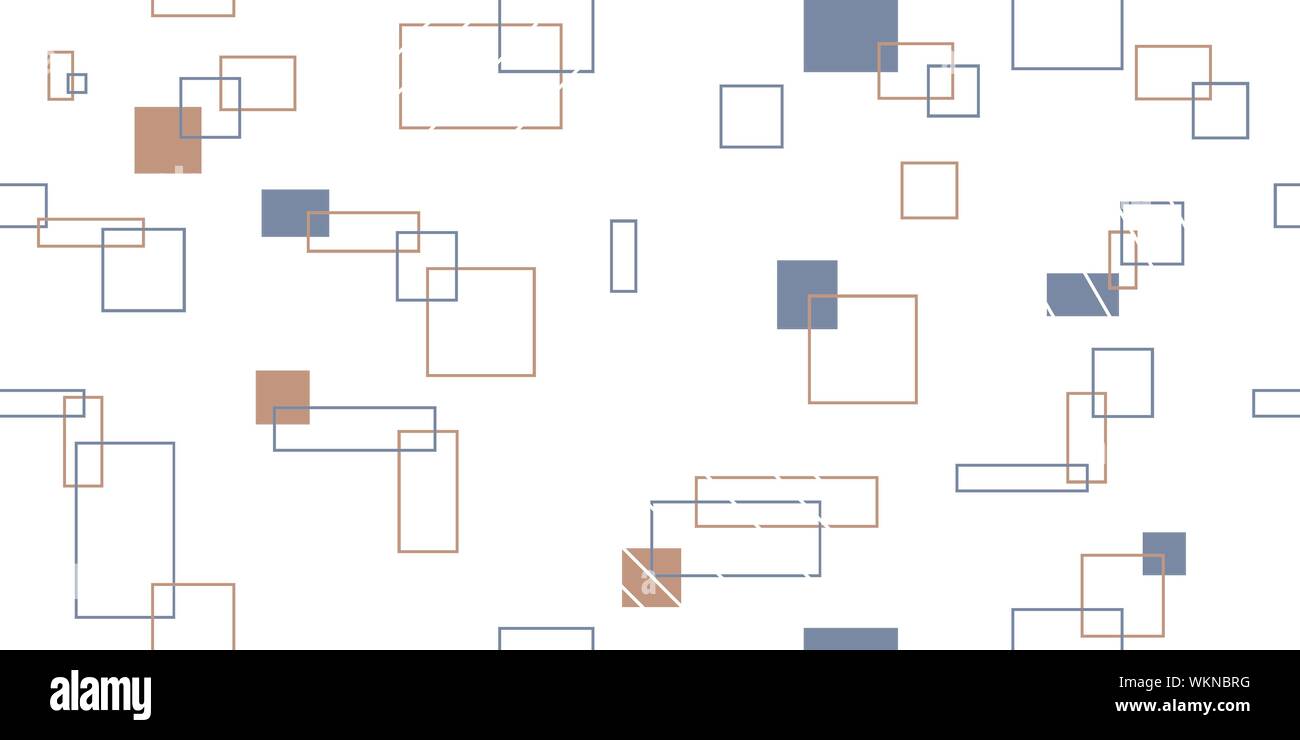 Seamless pattern from colored rectangles and squares. Cropped shapes ...