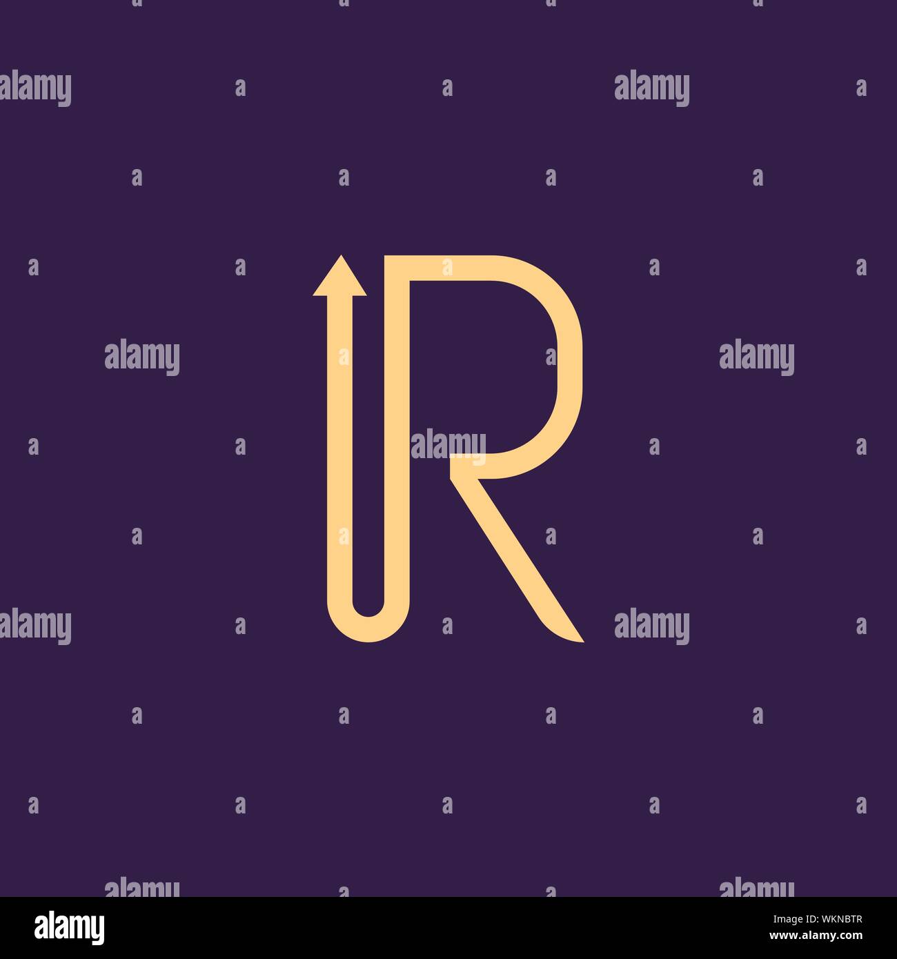 Creative Innovative Initial Letter logo RR R. Minimal luxury Monogram ...